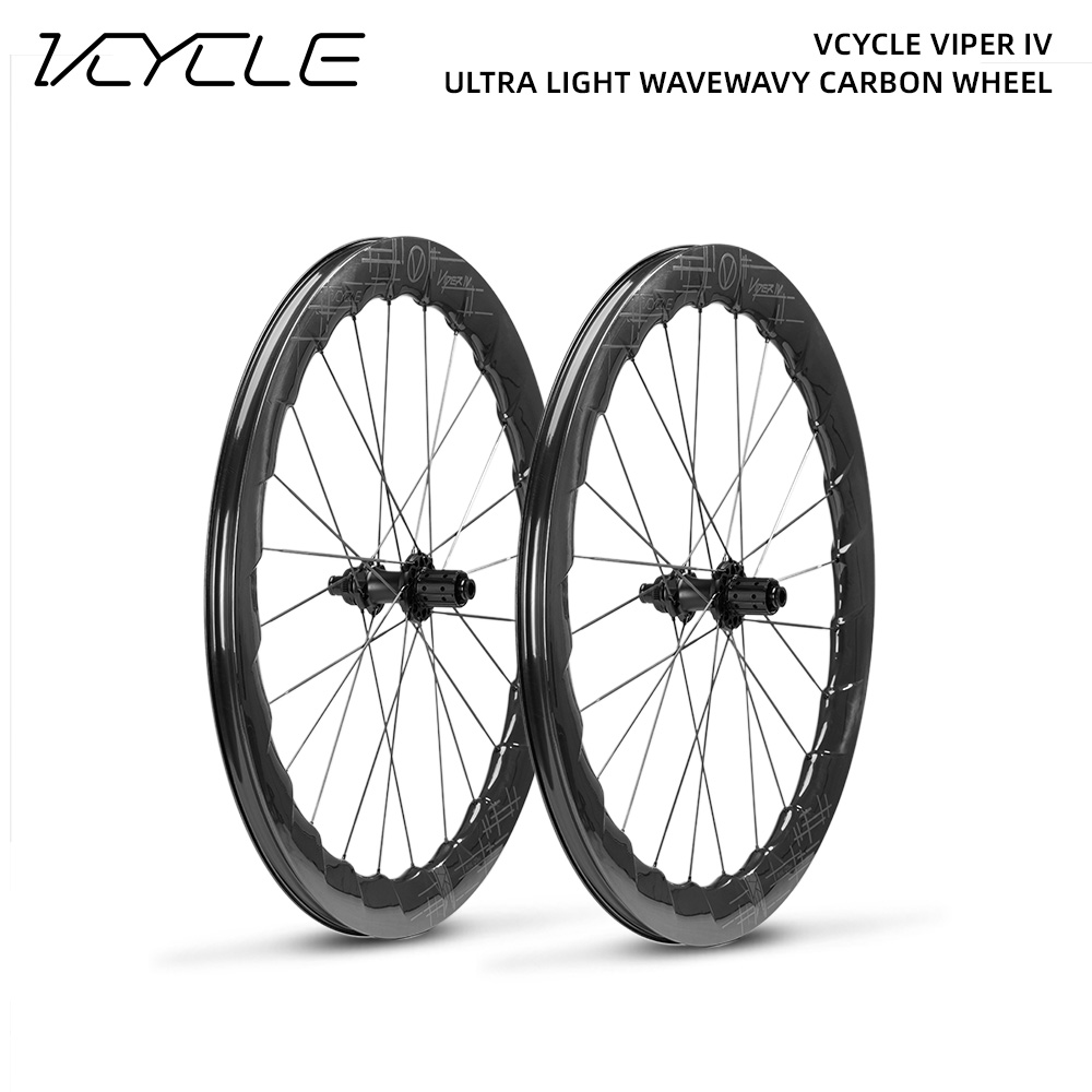 VIPER IV Wave Carbon Wheels Road Bike 700C Ultra-light Wheel Tubeless ...
